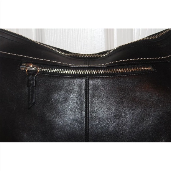 Coach | Bags | Coach Black Pleated Leather Shoulder Bag F373 | Poshmark